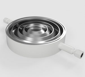 Large 8" Water Cooled High Vacuum Diffusion Pump Baffle - Applied Ion ...