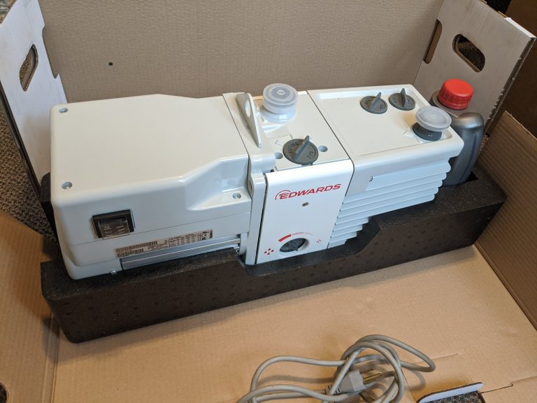 Unboxing the New Crowdfunded Edwards RV12 Vacuum Pump - Applied Ion Systems